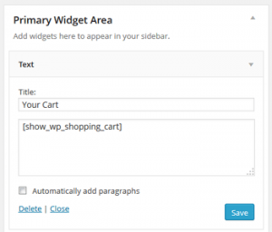 Adding a Shopping Cart on the Sidebar of Your WordPress site | Tips and ...
